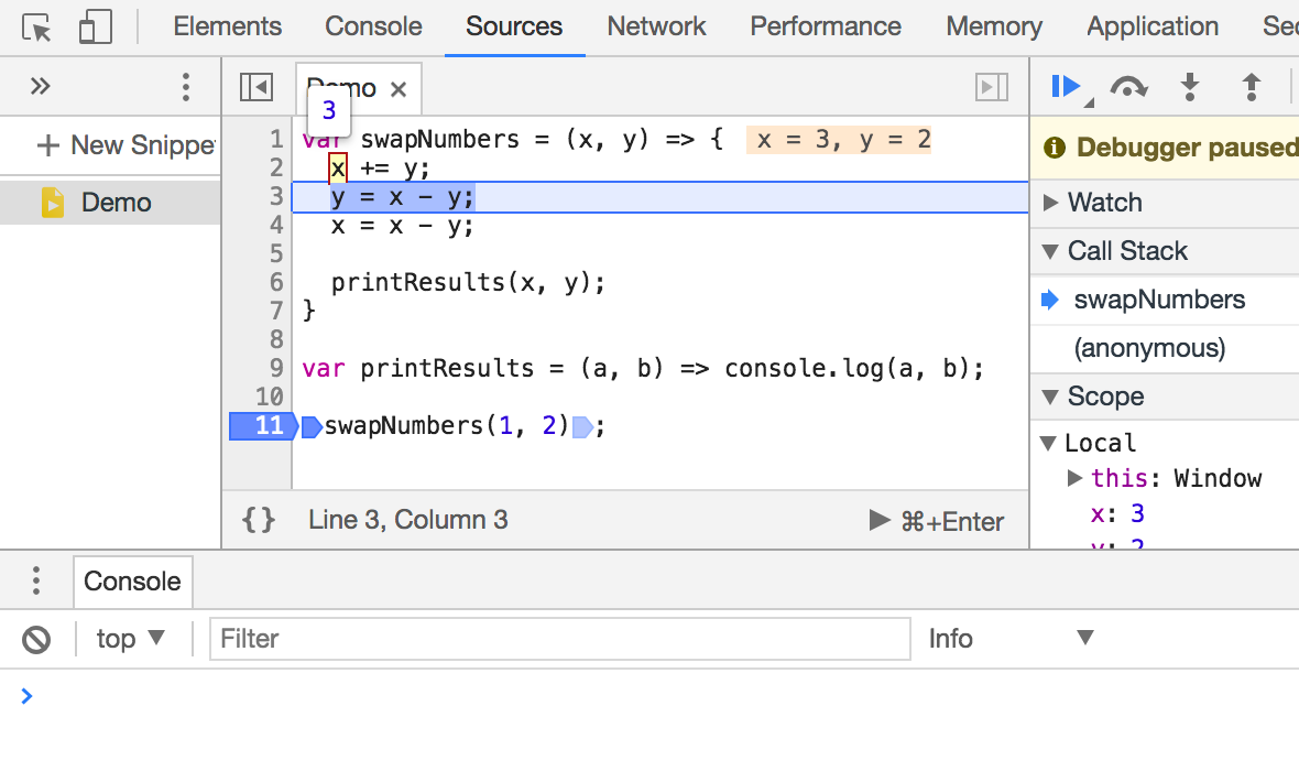 Debugging JavaScript with Chrome Dev Tools: Snippets | by Shaikat Haque ...