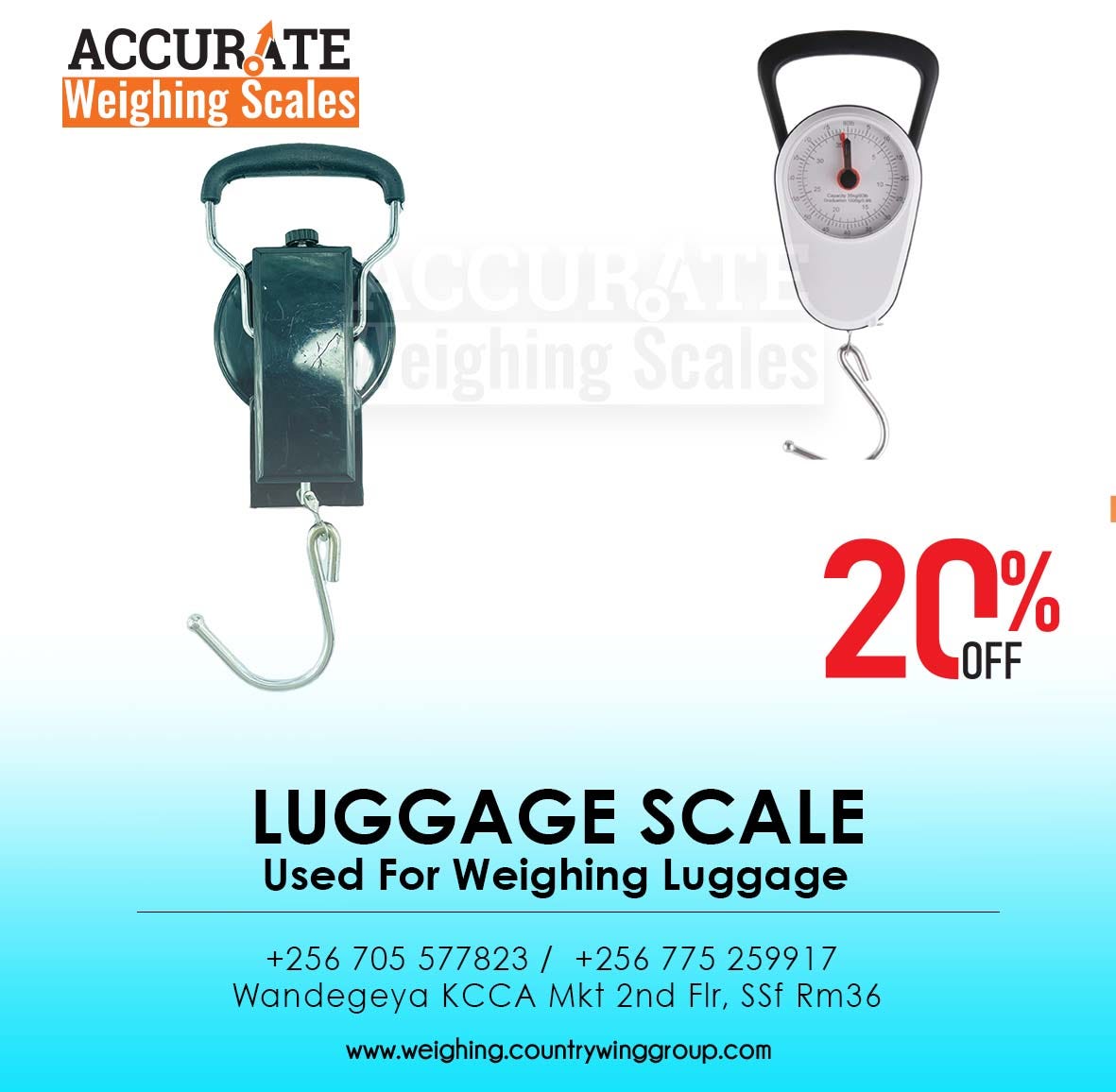 Dial Luggage Hook Scale with accurate readings - Kingweight - Medium