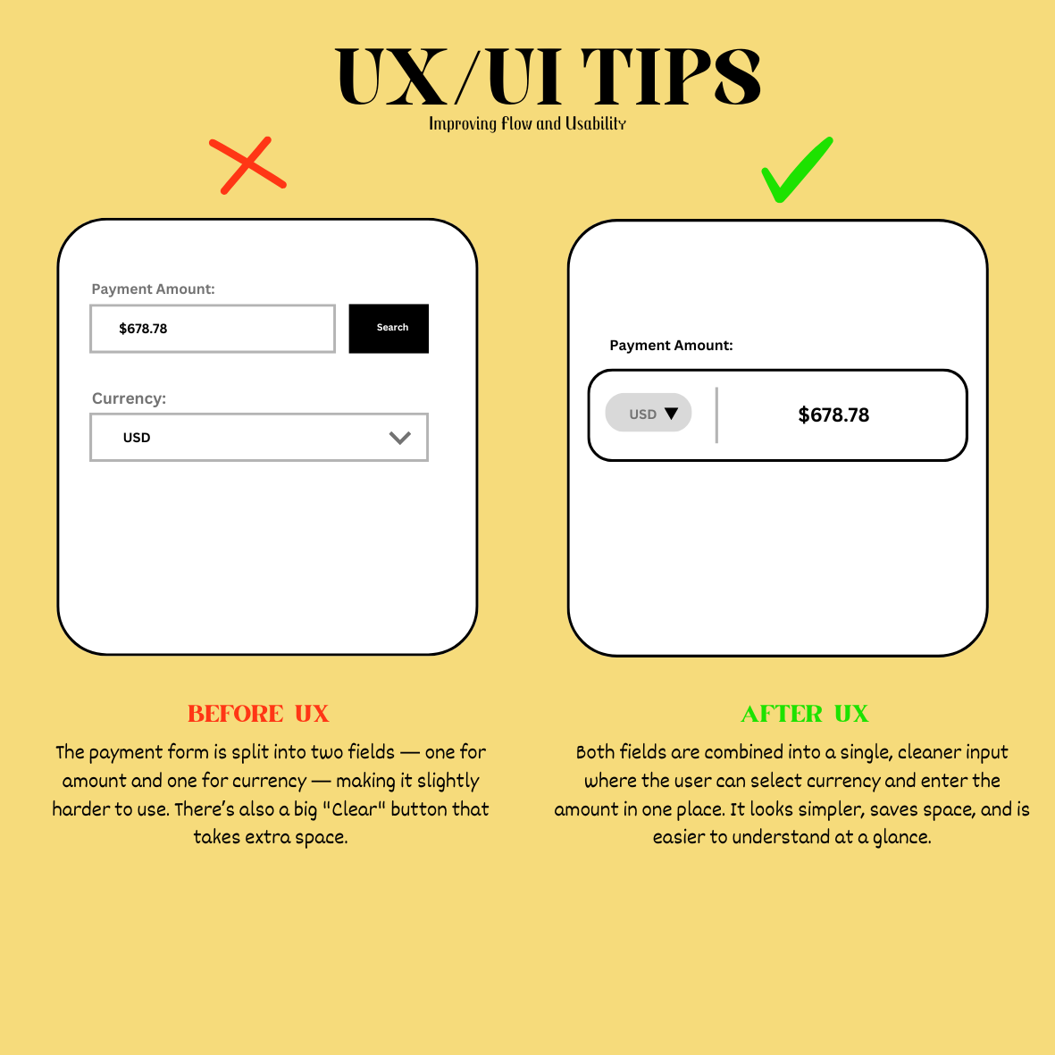 Before & After: Small UI/UX Tweaks That Make a Big Impact!! | by ...