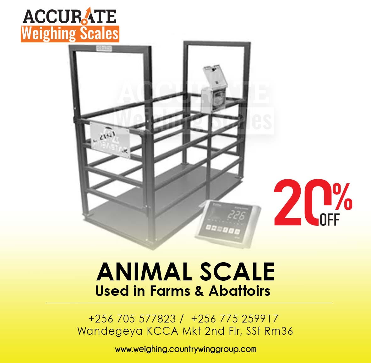 digital animal weighing scale with built in chargeable battery ...