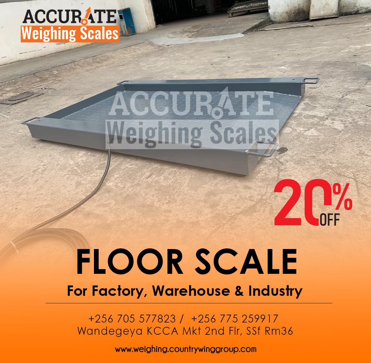 Warehouse industrial quality floor scales Kampala - Kingweight - Medium