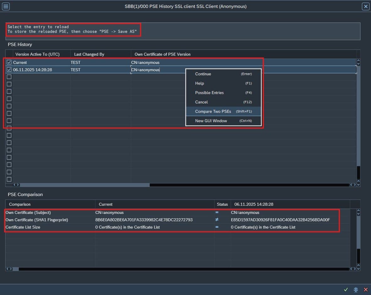 SAP Basis Basics Part 56. How to verify changes performed on PSEs… | by sapbasisbasics | Jan ...
