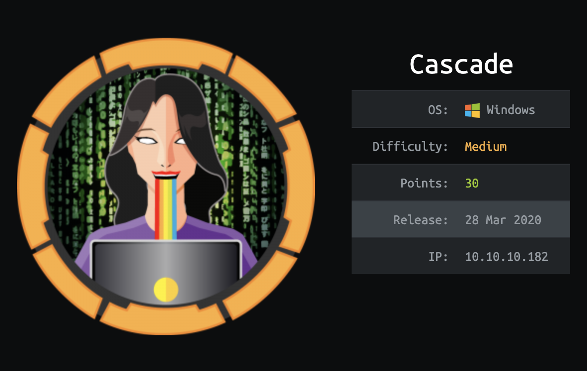 Cascade: Write-up. An in-depth guide to hacking Cascade | by Anthony ...