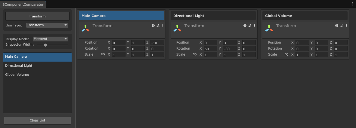 [Tools] BComponentComparator — Stop Repeatedly Switching Unity Inspector! Make Multi-Object ...