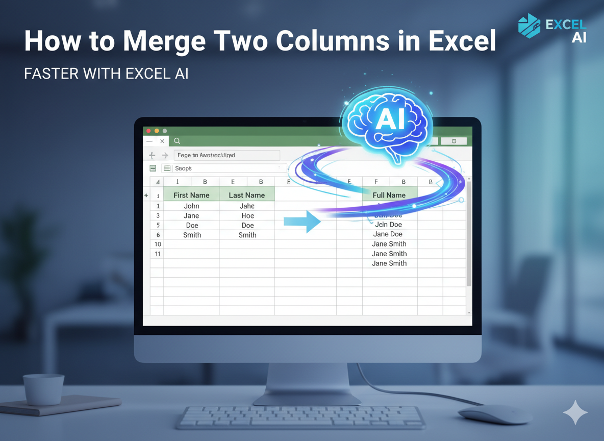 How to Merge Two Columns in Excel: From CONCAT Formulas to AI-Powered ...