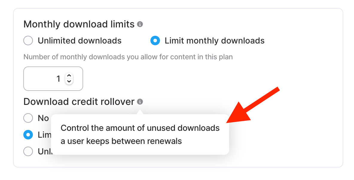 Rollover Credits: An optional toggle to allow members to keep their ...