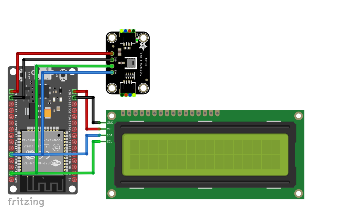 บทที่ 8 ESP32 อ่านค่า เซนเซอร์อุณหภูมิ ความชื้น AHT10/AHT20/AHT21 แสดงผลบน LCD 16x2 I2C | by ...