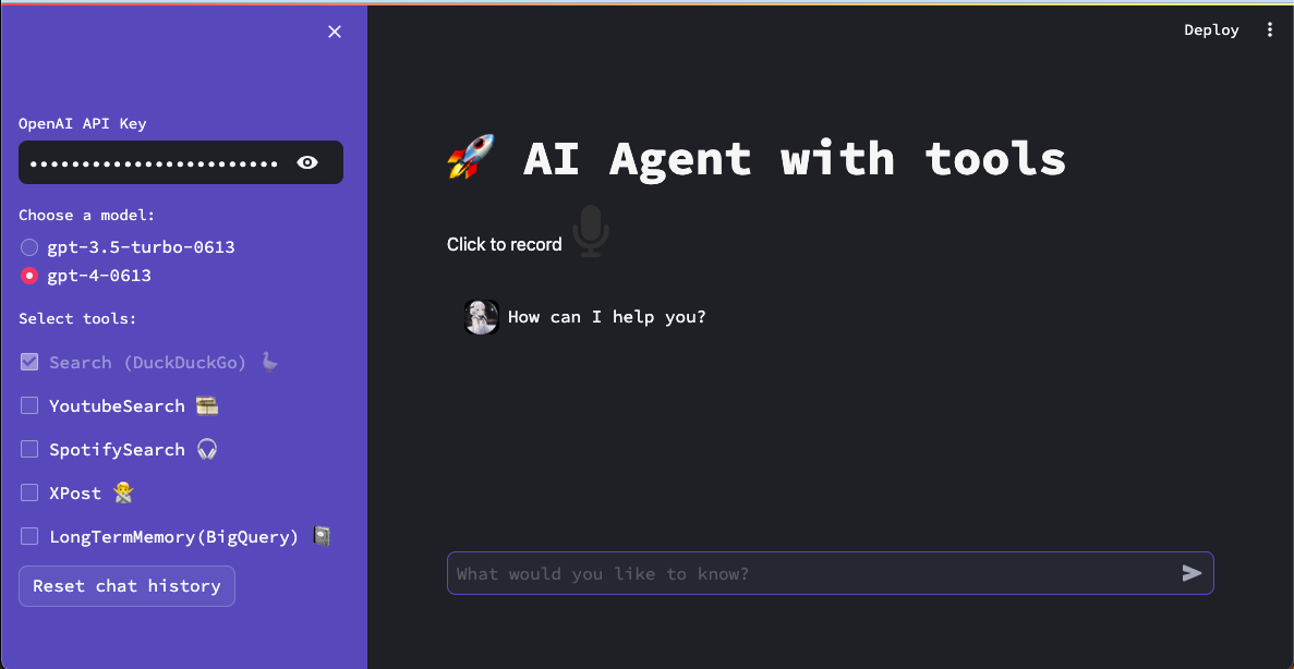 Creating an AI Agent mastering various tools with Streamlit × Langchain🦜 | by Astropomeai | Medium