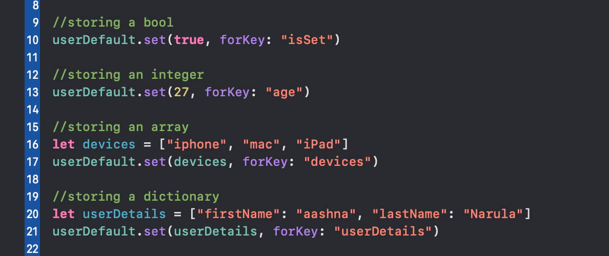 UserDefaults in Swift. UserDefaults is used to store small… | by Aashna Narula | Medium