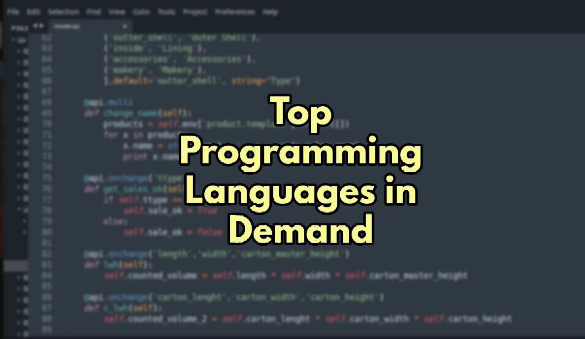 12 Top Programming Languages in Demand - Odooerp - Medium