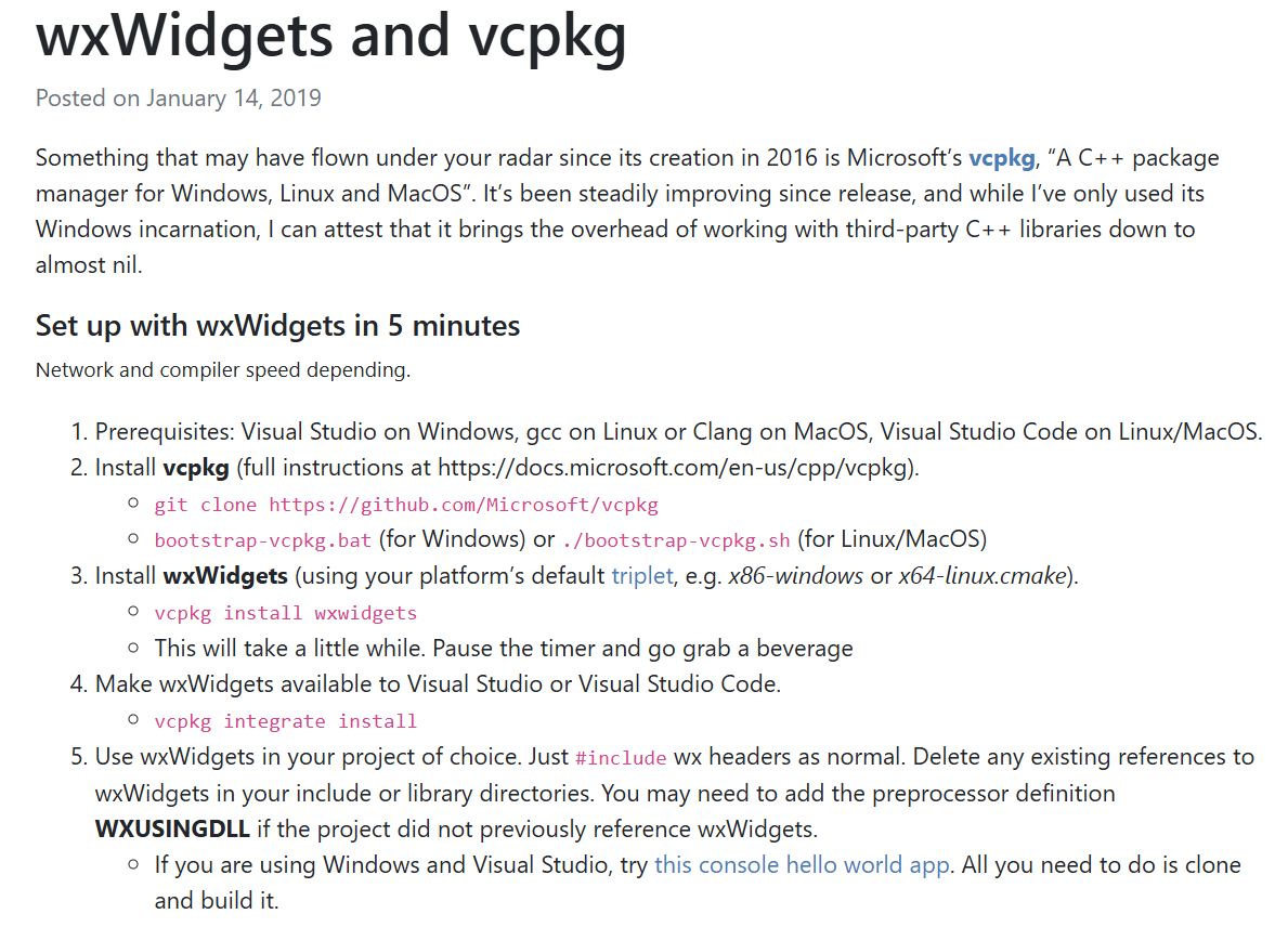 Setup wxWidgets and vcpkg in MSVC | by Harry Tanama | Medium