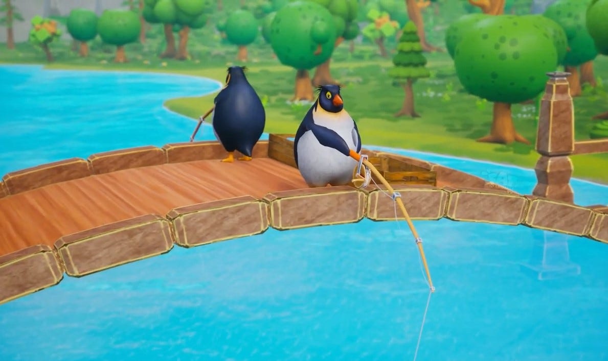 Funny Penguin Fights For Fish In The Lake | Penguins Try to Match ...