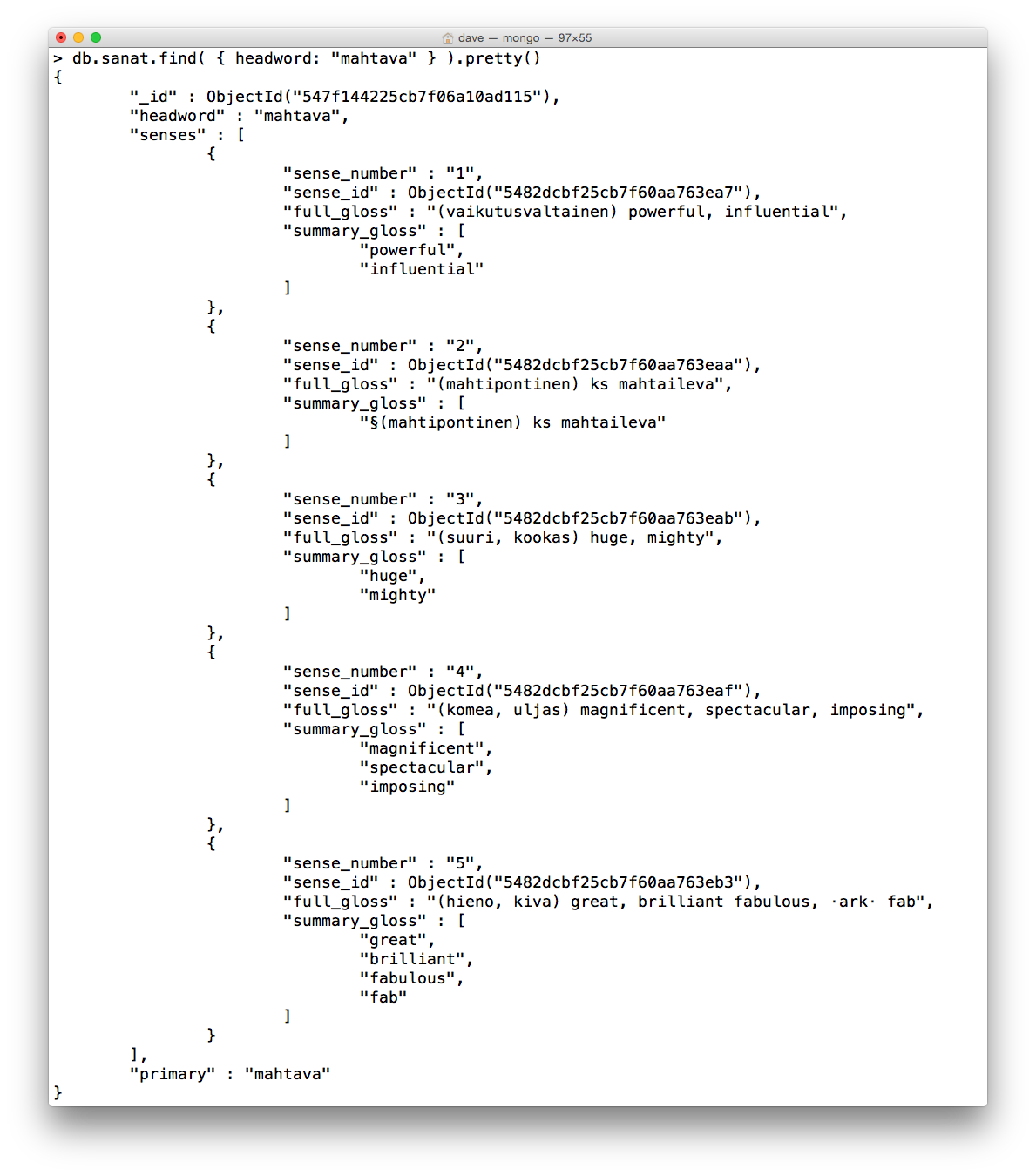 Lexicography with Mongo: 4. Schema Rationale. Linking Documents… | by David Rosson | Medium