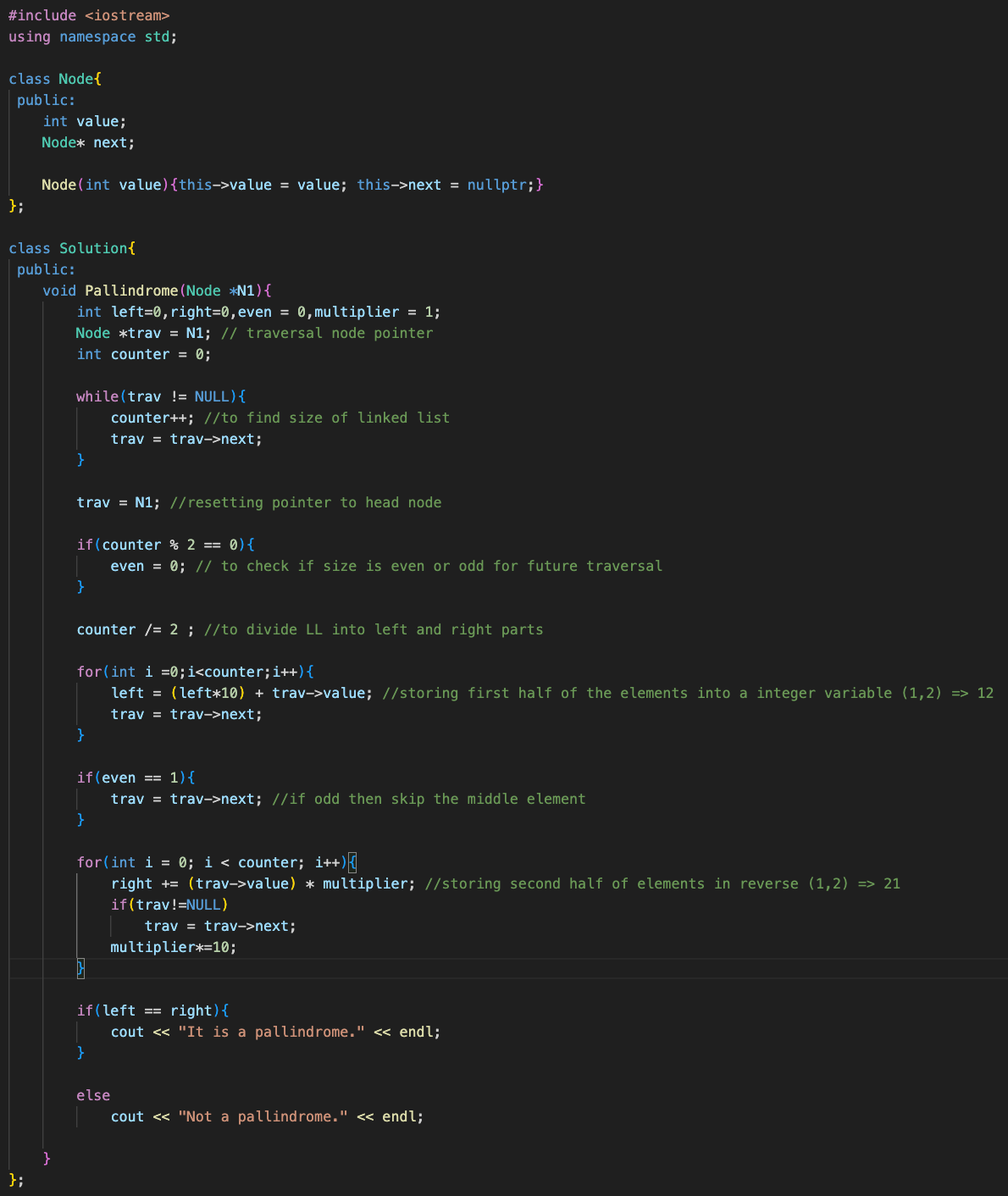 Palindrome Checker In Linked List In Constant Space By Raj Inder Singh Gulati May 2024