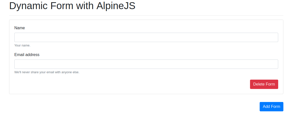 Membuat Dinamis Form Dengan Alpine JS - Agik Setiawan - Medium