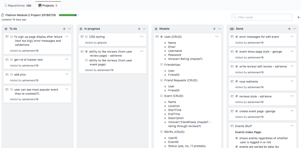 Organizing with GitHub Projects. While working on our project for the ...