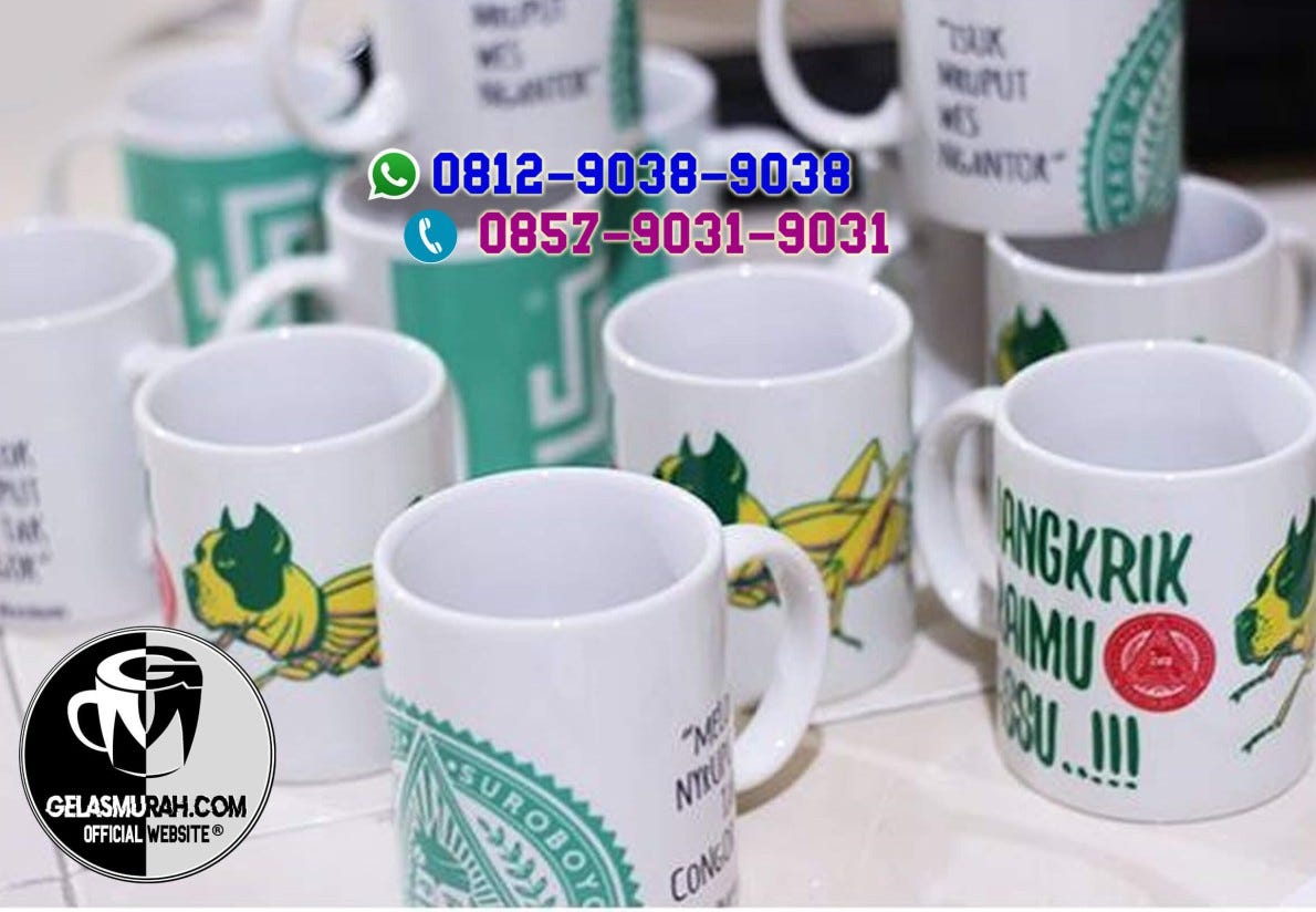 HARGA TERBAIK..!!. Gelas Dibuat Souvenir Pelbagai Acara… | by Mug Lucu ...