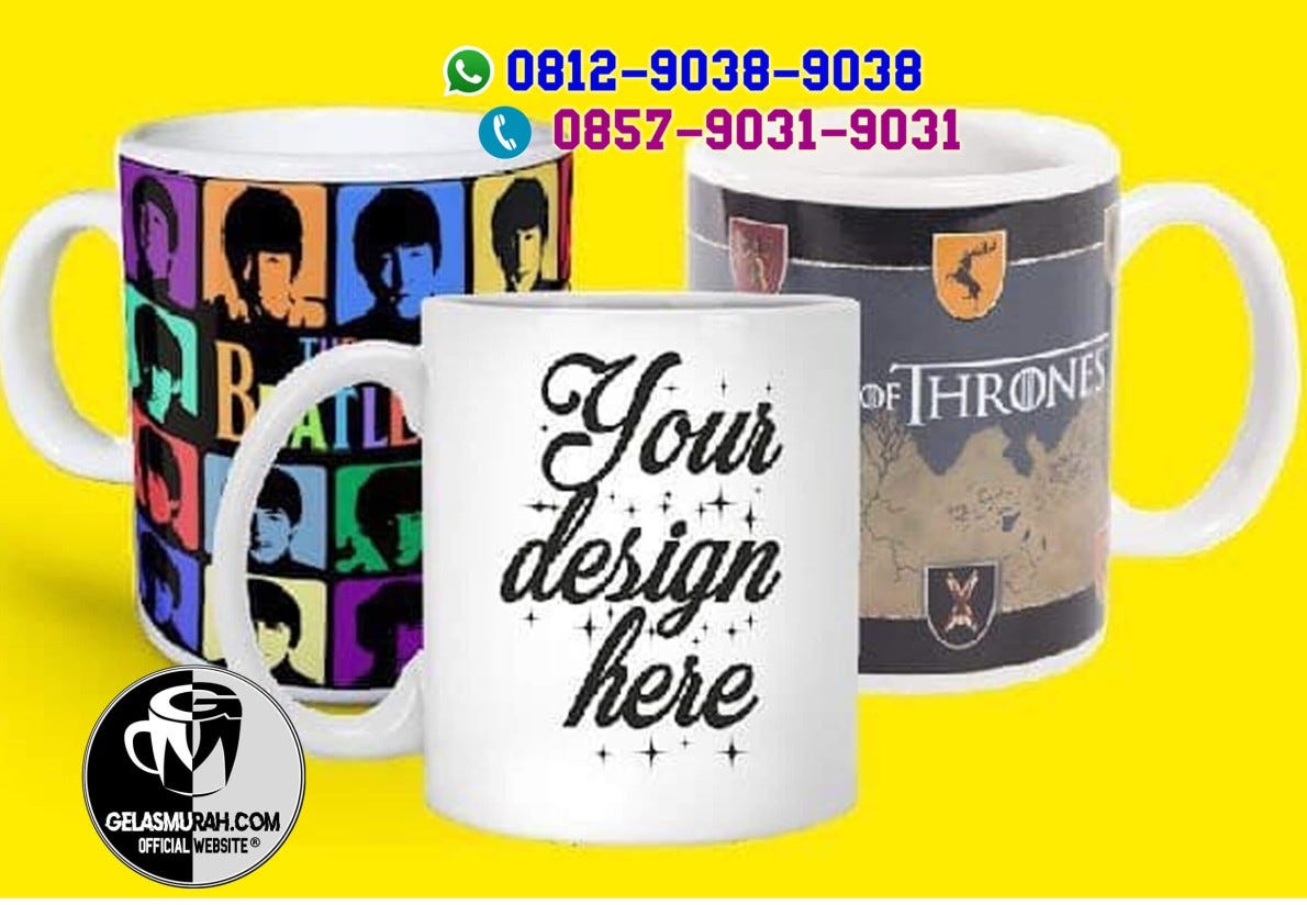 HARGA TERBAIK..!!. Gelas Dibuat Souvenir Pelbagai Acara… | by Mug Lucu ...