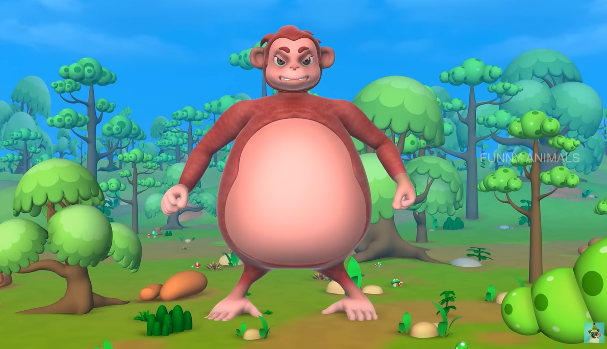 Giant Monkey 🐒 with Gorilla 🦍 Play Fun Dragon Slider Game in Forest ...