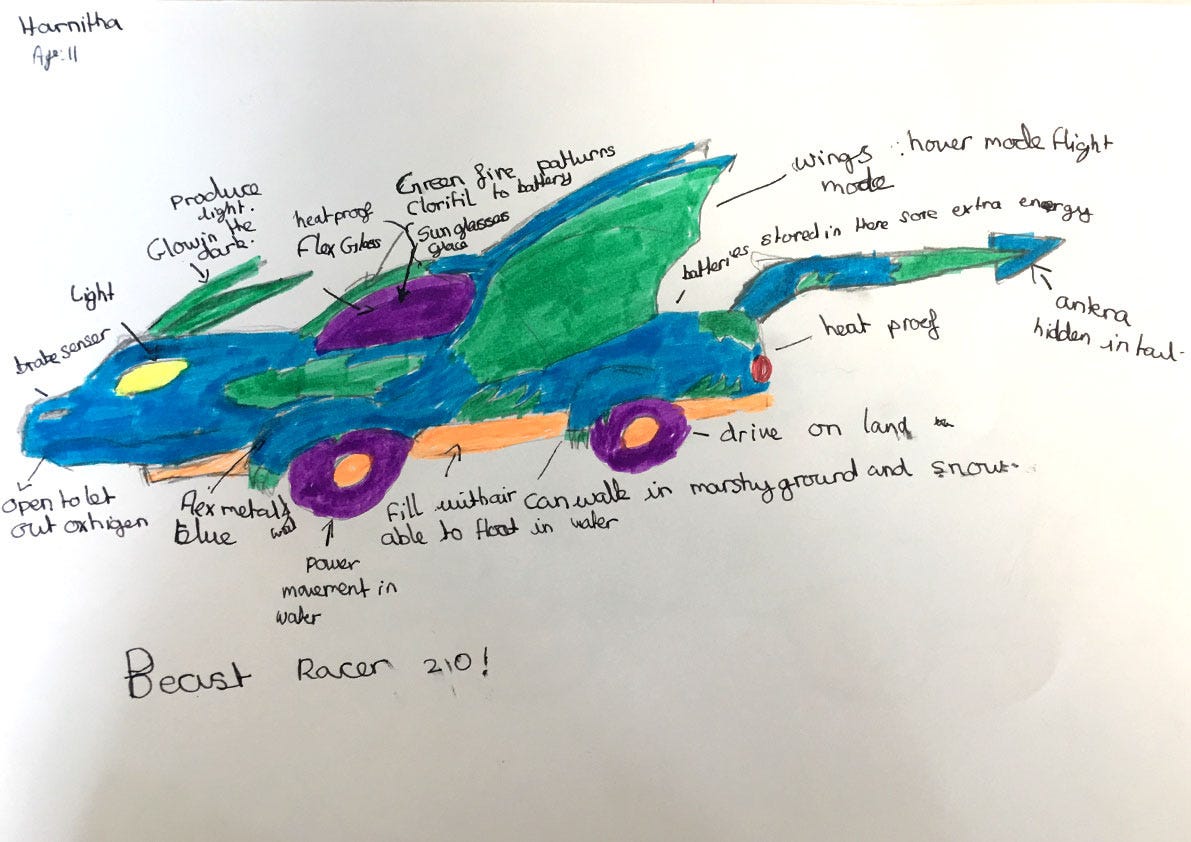 消失的創造力去哪了？. Concept car designed by children under… | by Mack Chen ...