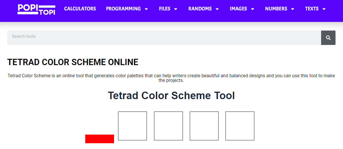 Free Tetrad Color Scheme Online - Popitopi - Medium