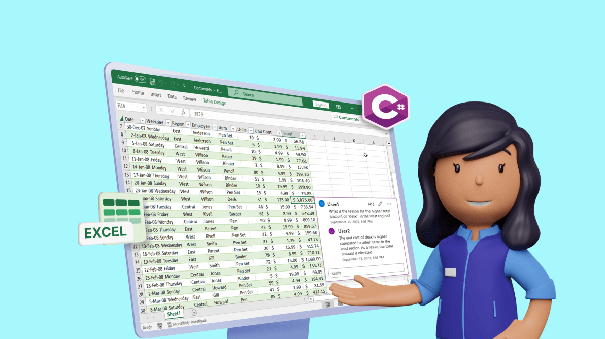 How to Add Comments to Excel Documents Using C# | by Jollen Moyani | Syncfusion | Medium