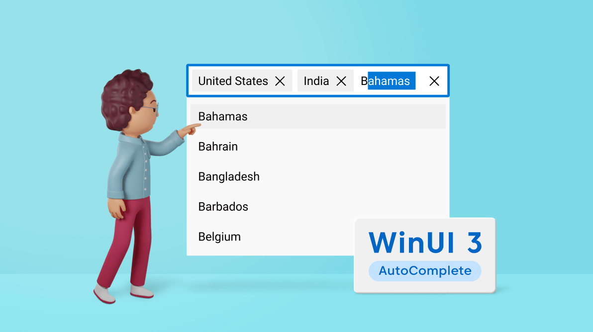 Introducing the New WinUI 3 AutoComplete Control | by Rajeshwari Pandinagarajan | Syncfusion ...