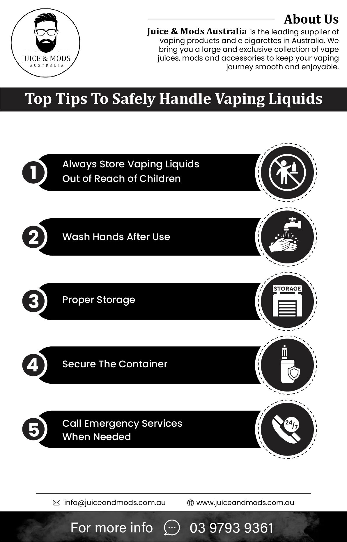 Top Tips To Safely Handle Vaping Liquids - Juice And Mods Australia ...