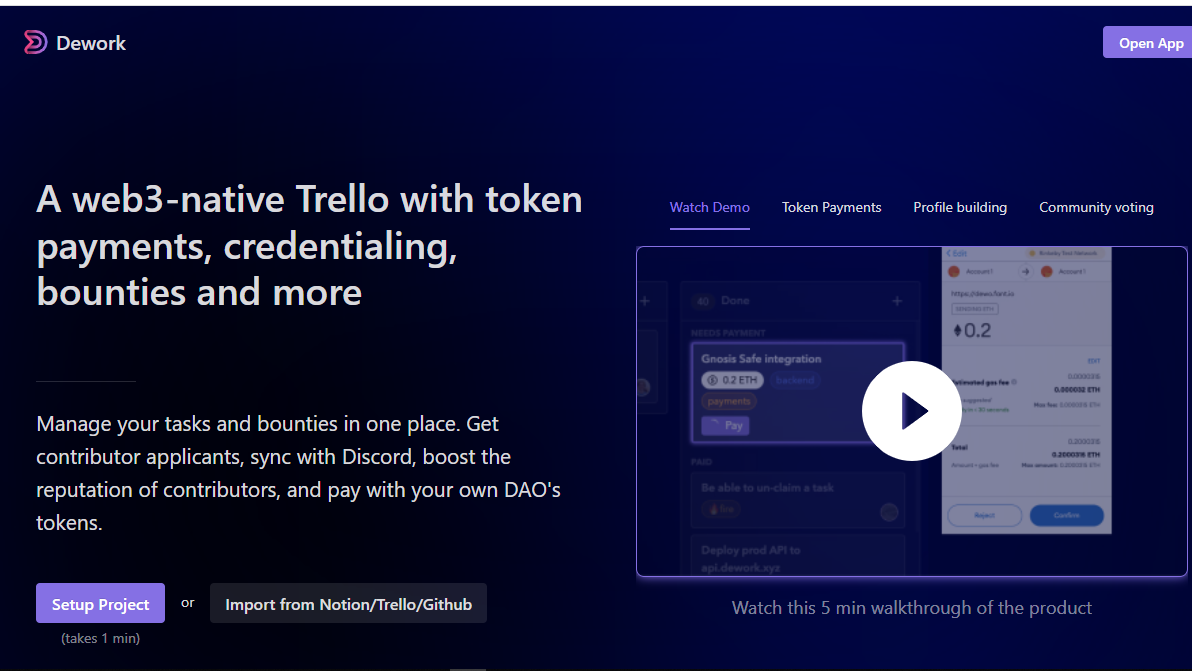 Dework: Profile and reputation features | by Bobate Isaac | Medium