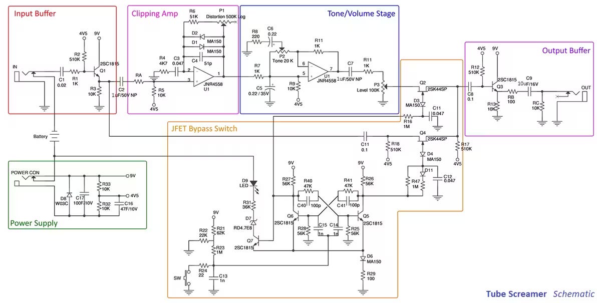 The circuit of TS808. When talking about overdrive, we can’t… | by ...
