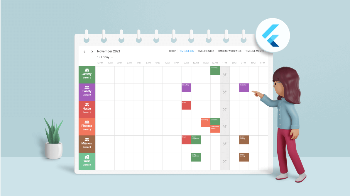 Create a Meeting Room Calendar Using Flutter Event Calendar | by ...