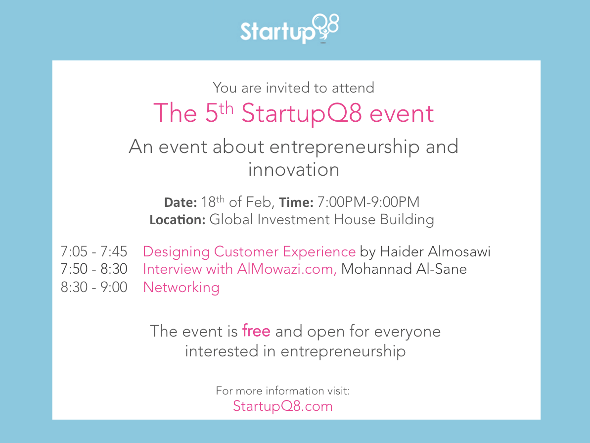 StartupQ8 Event is Tomorrow, Please Register | by Abdullah Alshalabi | StartupQ8 | Medium