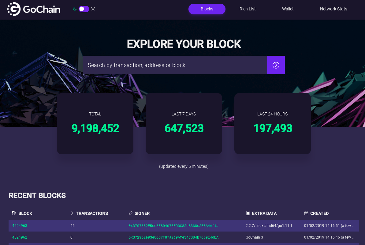 The Shiny New GoChain Explorer and Wallet | by GoChainGo | GoChain | Medium