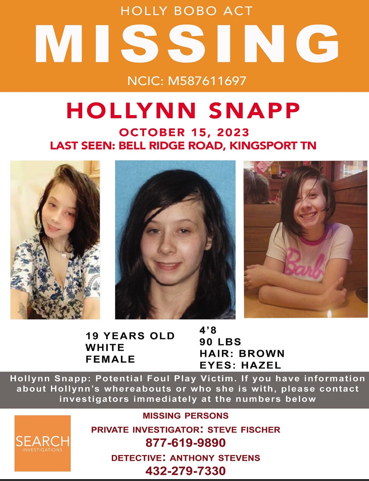 “She Just Vanished”: The Unsolved Disappearance of Hollynn Snapp Still ...