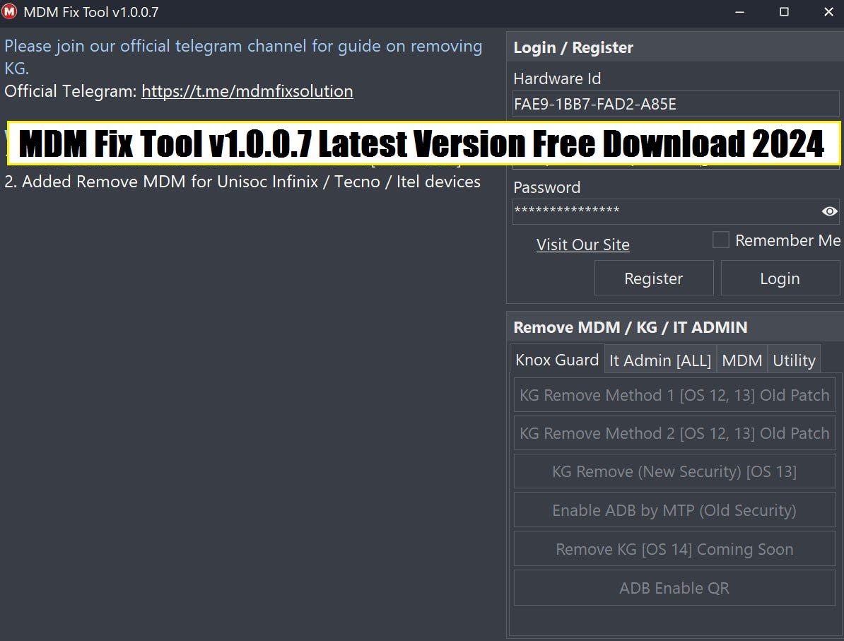 MDM Fix Tool v1.0.0.7 Latest Version Free Download | by GSM Crack Team ...