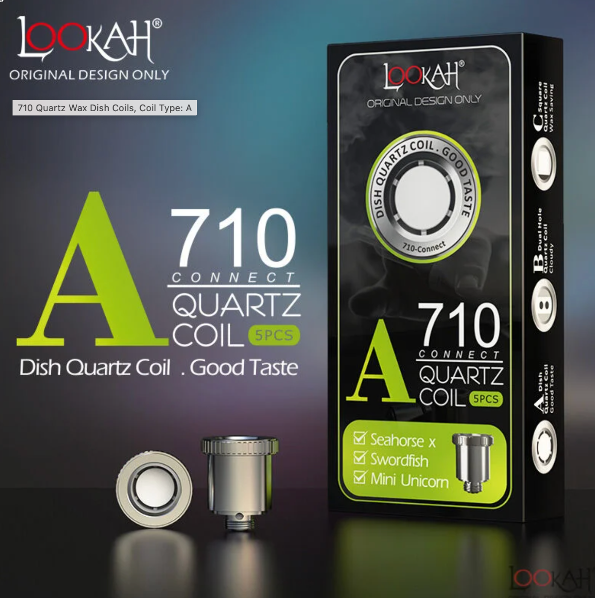 Lookah Replacement 710 tQuartz Wax Dish Coil - vapewholesale - Medium
