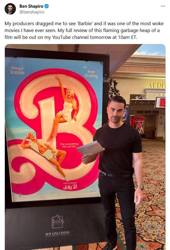 Barbie And Ben. Why Ben Shapiro s Barbie outrage was by Wanda Schuh Medium