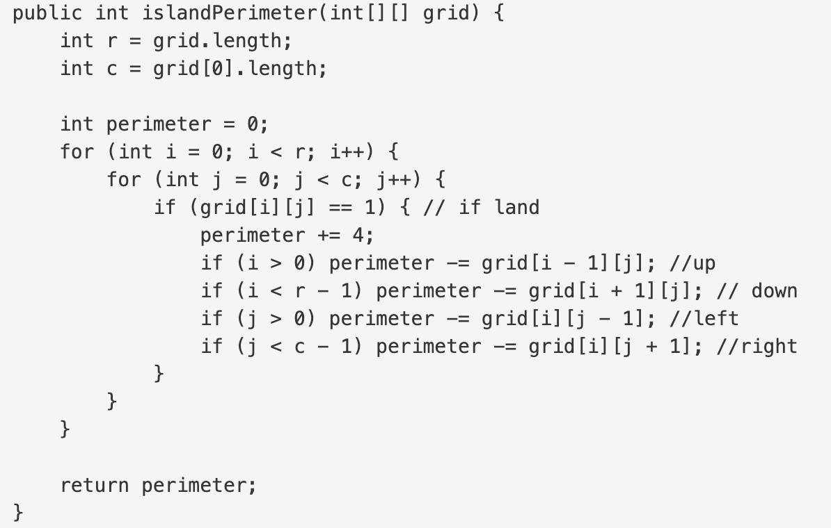 Leetcode Solving Iterative Right And Bottom Cells Dfs With Island Perimeter Issue By Khanh 2301