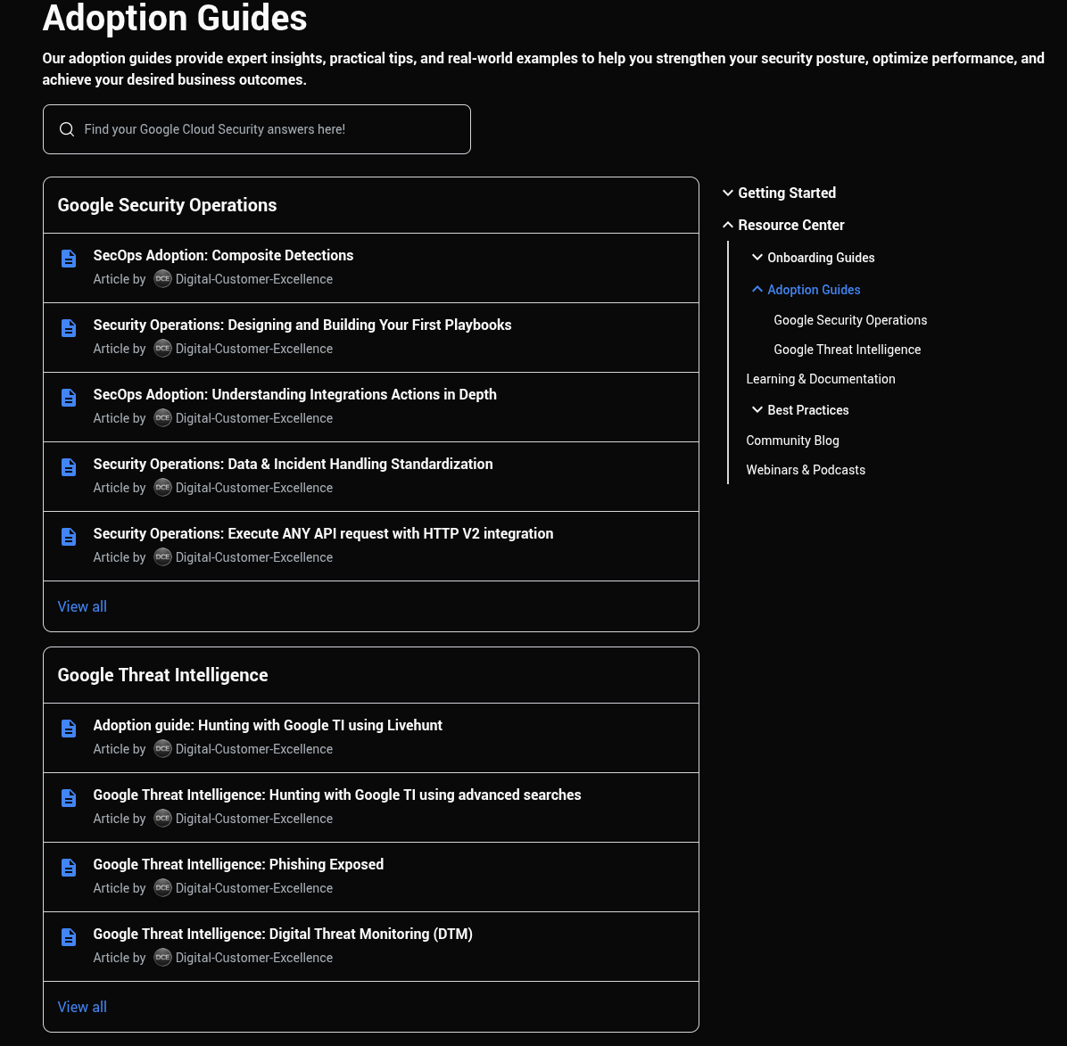Discover the Adoption Guides on the Google Cloud Security Community ...