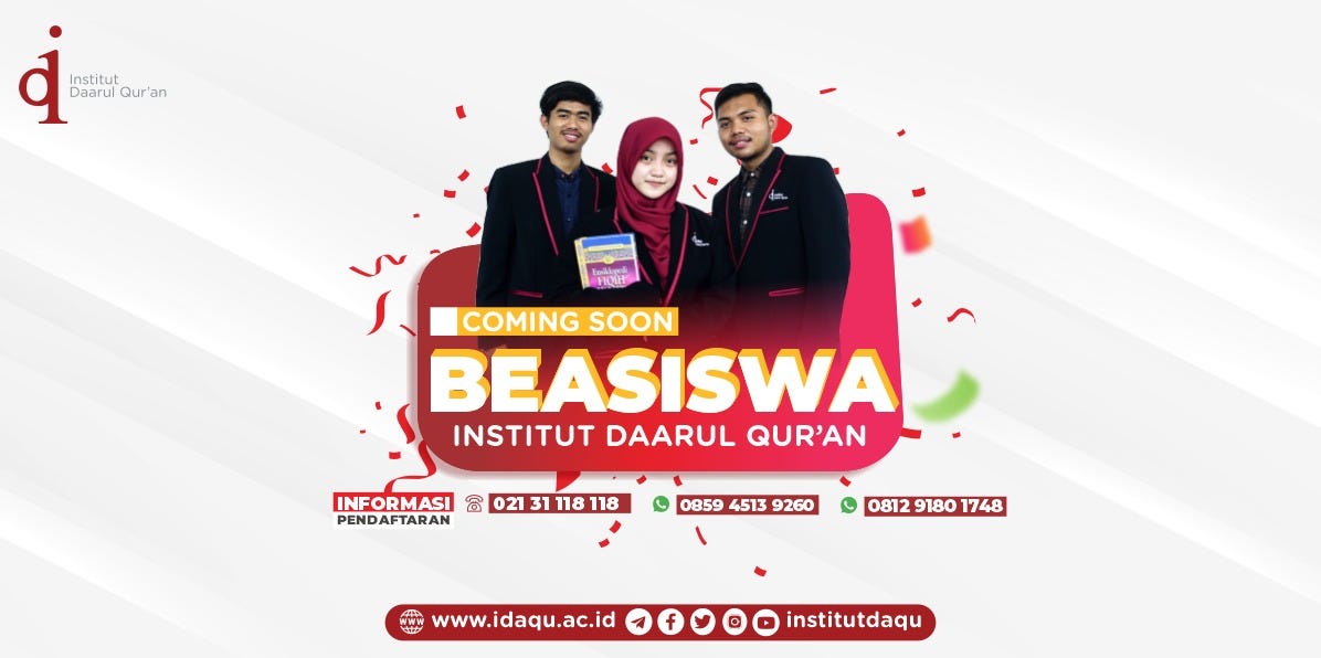 Coming Soon Pendaftaran Beasiswa Idaqu Tahun 2022 !!! - Institut Daarul ...