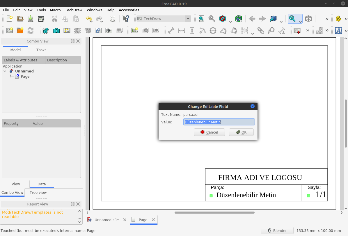FreeCAD — TechDraw Çalışma Tezgahı için Şablon Oluşturalım | by Mustafa ...