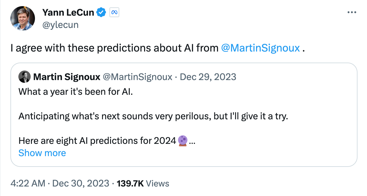 Meta研究員Martin Signoux所述的大型多模態模型（Large MultiModel, LMM）將是2024年後醫學研究的主流趨勢 ...