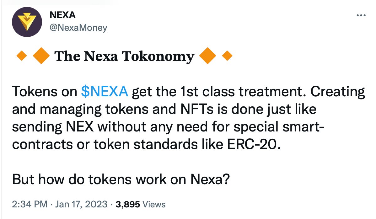 ChatGPT: Give me three reasons for using tokens on $NEXA instead of ...
