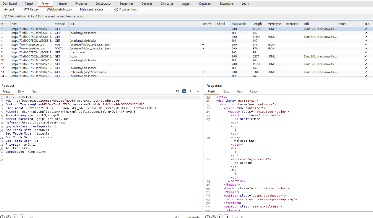 Portswigger Lab Blind Sql Injection With Conditional Responses Writeup Sql Injection By