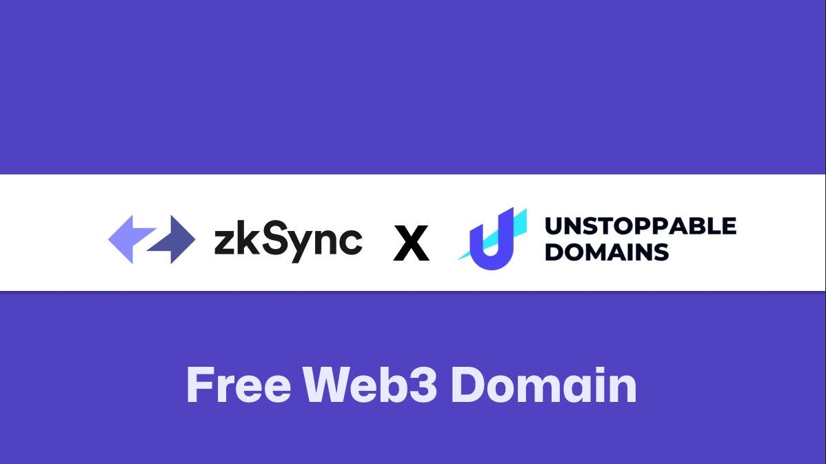 Claim a free Zksync X Unstoppable Domains web3 - Peterthomson - Medium
