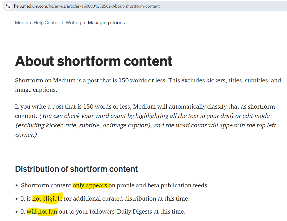 Why is Medium Not Distributing Shorform Content Anymore? | by Bin Jiang ...