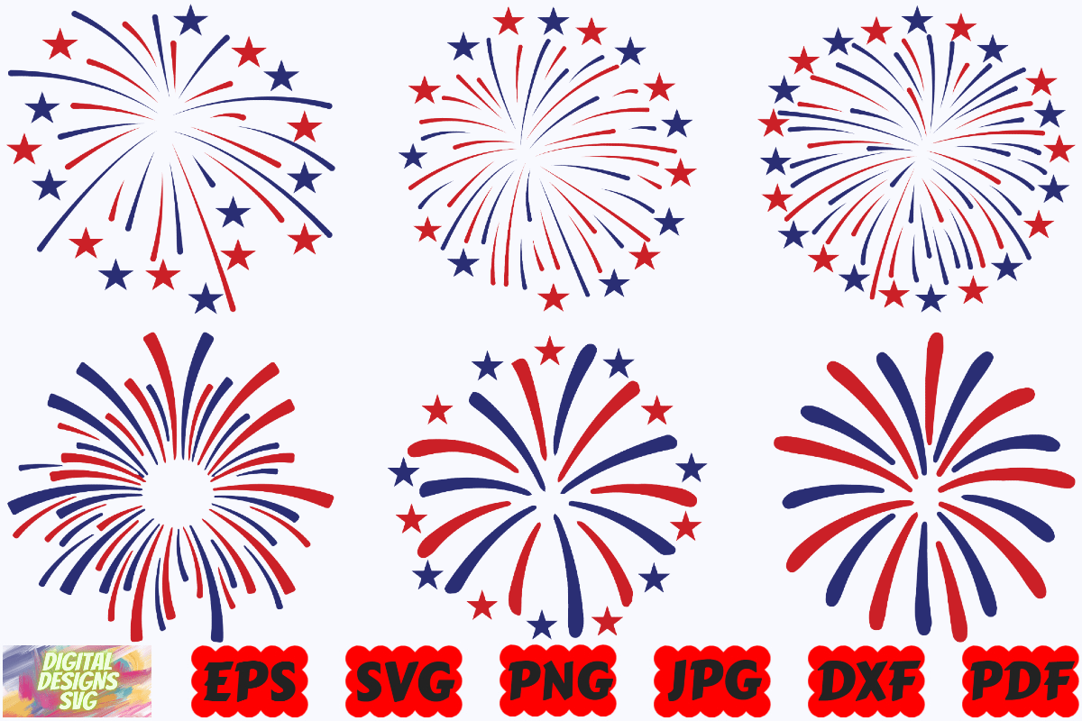 4th of July Fireworks SVG |Fireworks SVG Free | by Prismpulse | Jul ...