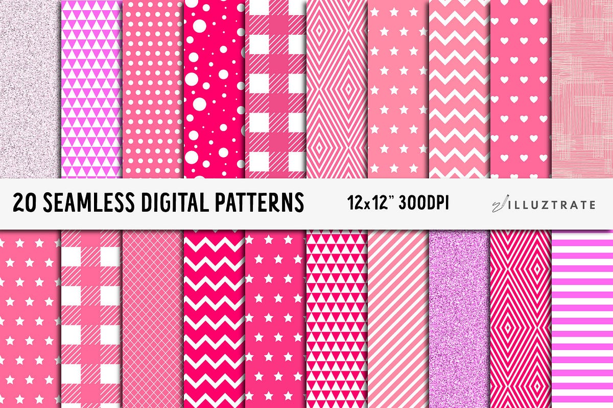 Pink Digital Paper Pack | Pink Patterns | by Pixelpetal | Jul, 2024 ...