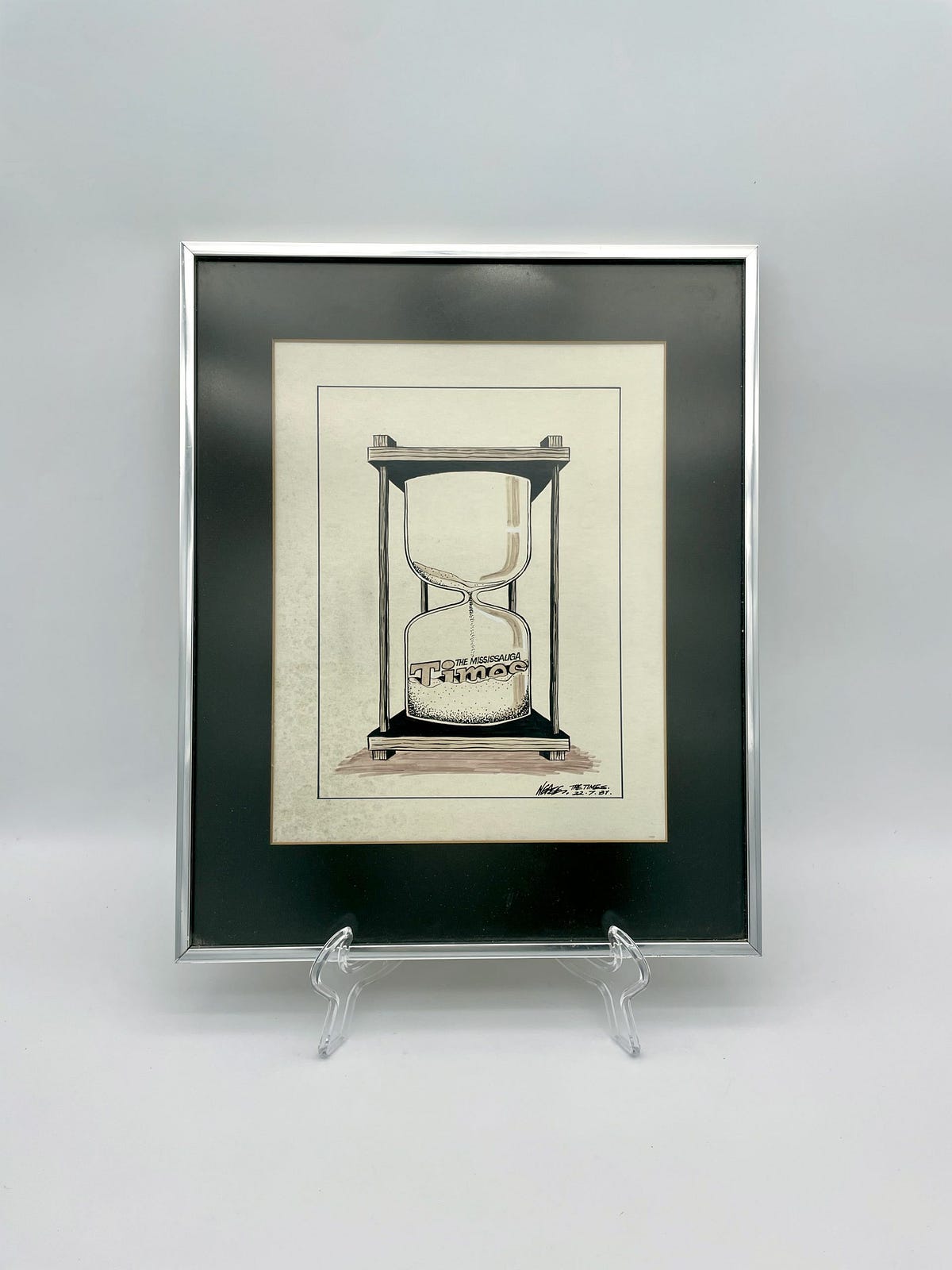 Vintage painting signed for the newspaper The Times Mississauga 1981 ...