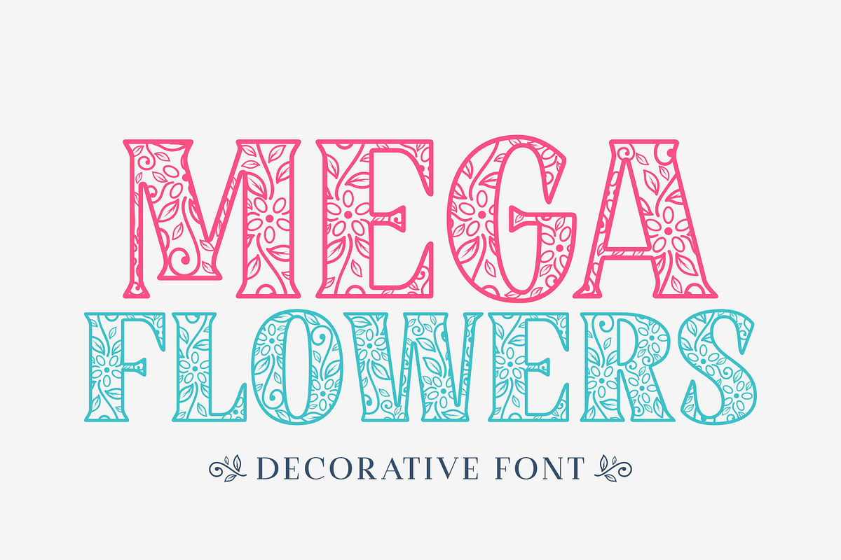 Mega Flowers Font | by Isabellaink | Apr, 2024 | Medium